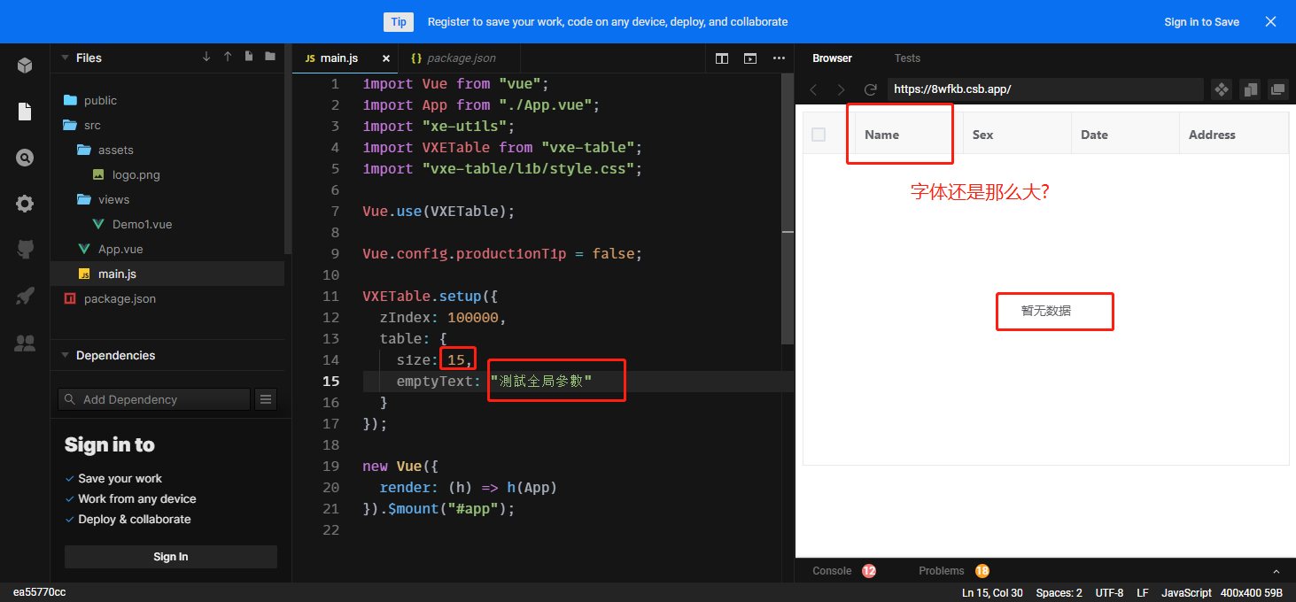 全局参数zIndex 无效 全局参数 table size 无效 · Issue #1338 · x-extends/vxe-table · GitHub
