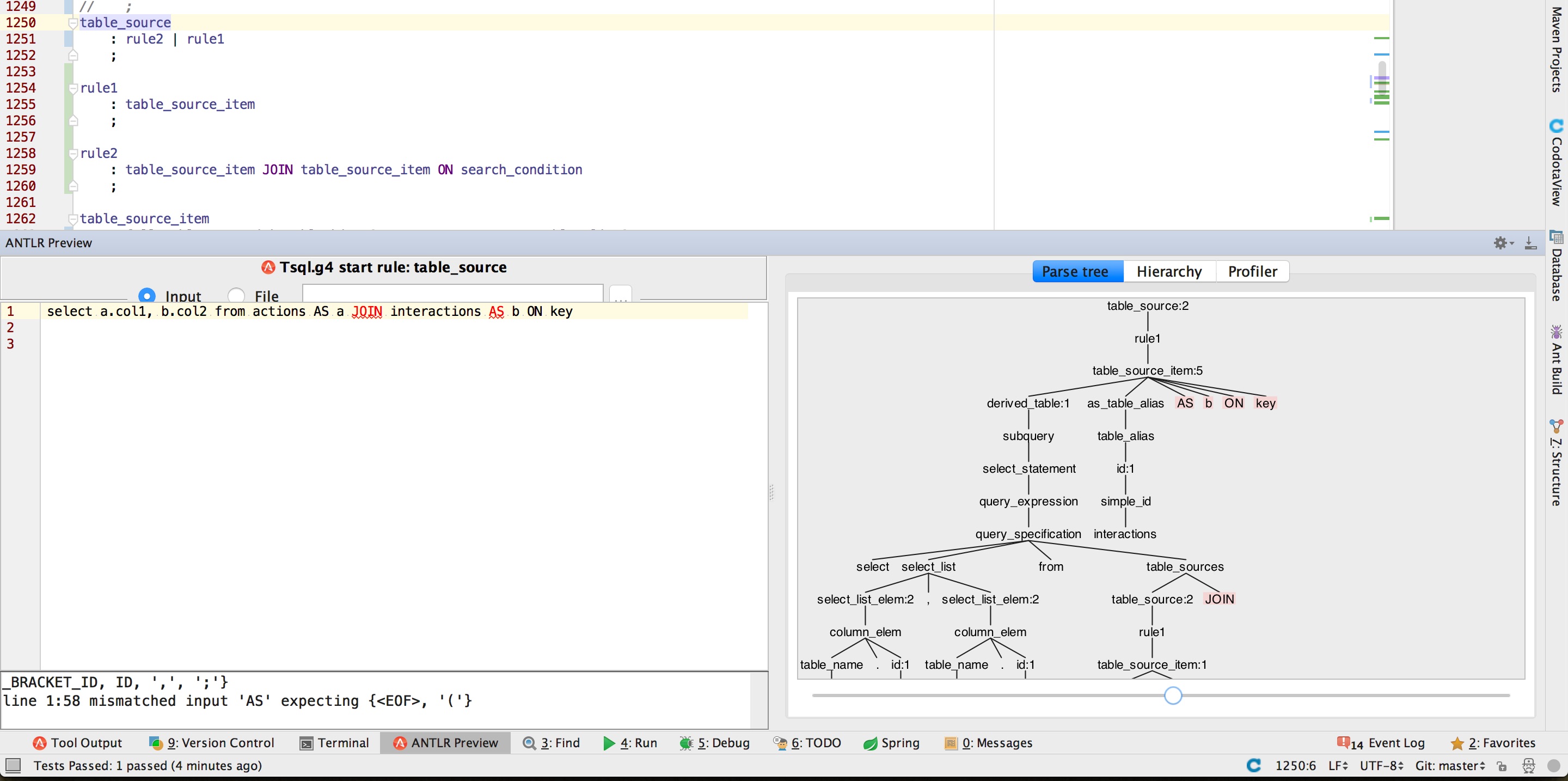 Tsql. error during parsing join condition in `table_source` rule · Issue #745 · antlr/grammars ...