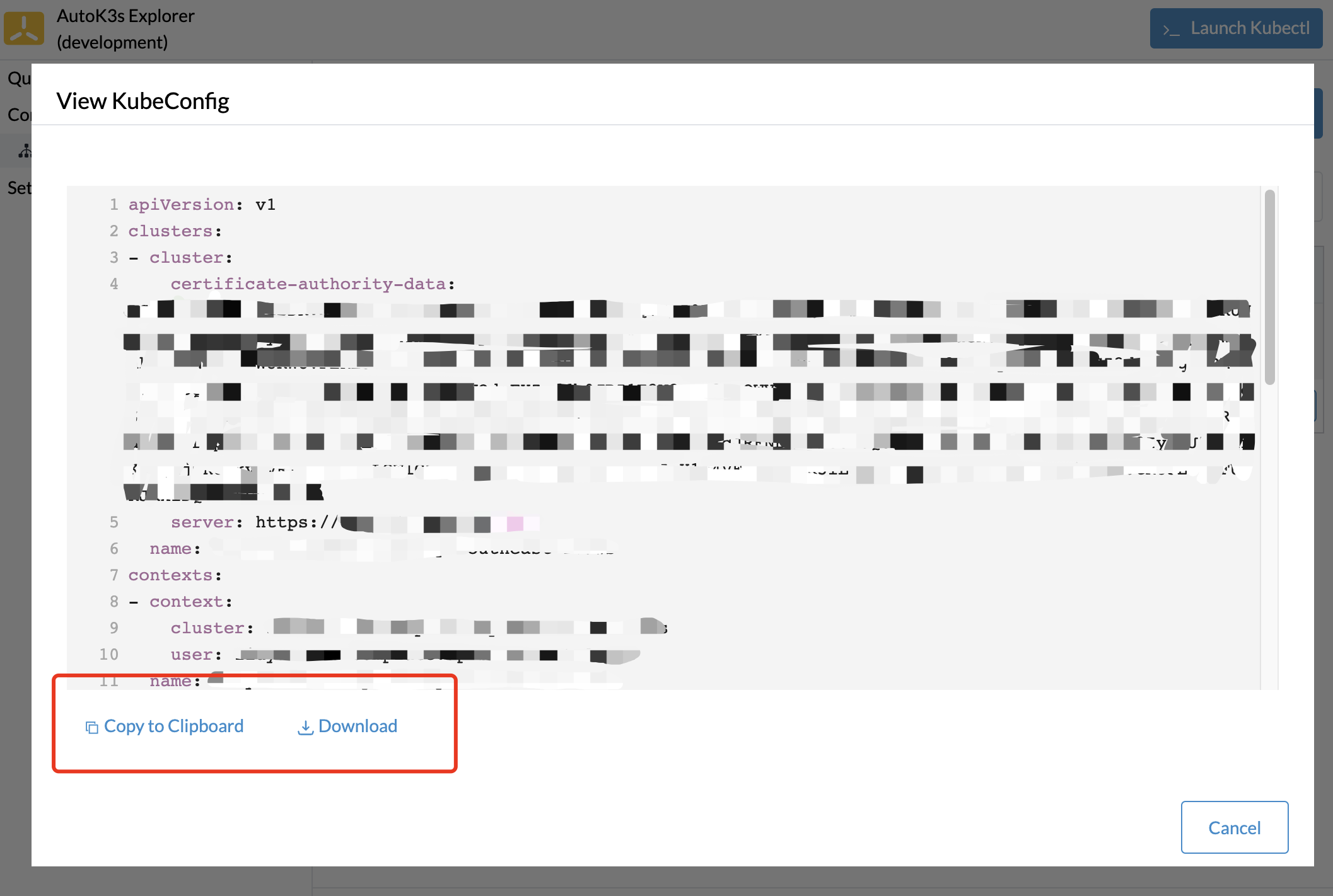 [Feature Request] Add the option to download the specified cluster kubeconfig on the UI · Issue ...