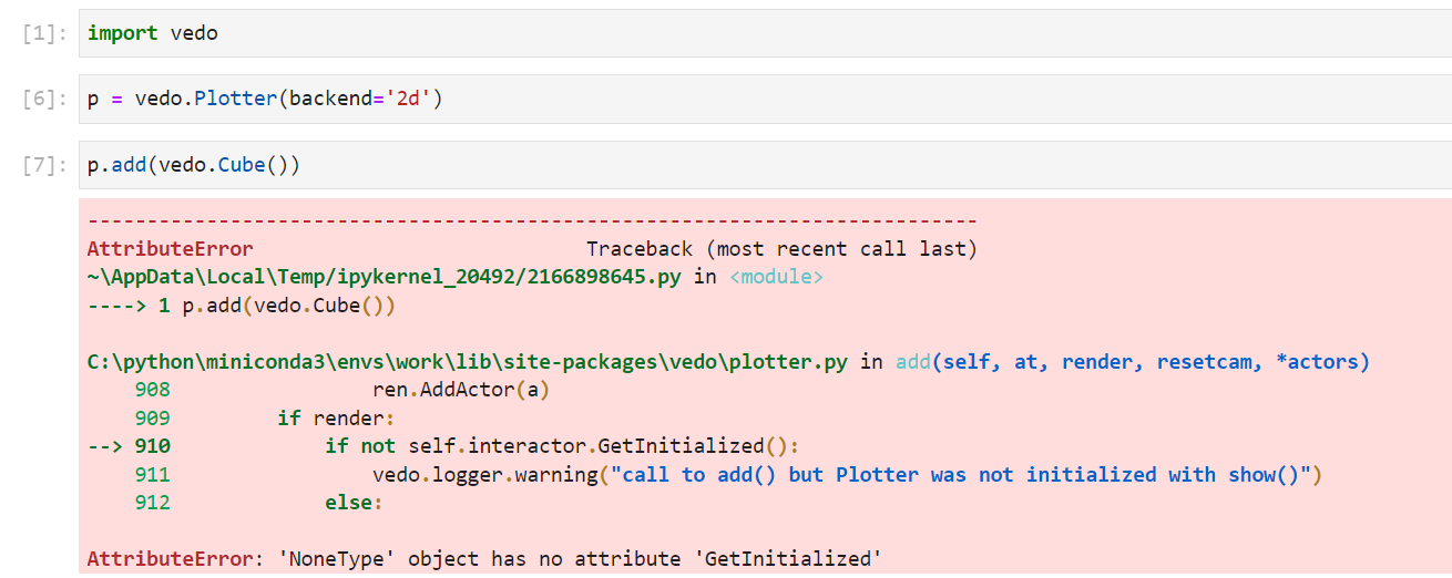 can not add actors when backend = '2d' · Issue #661 · marcomusy/vedo · GitHub