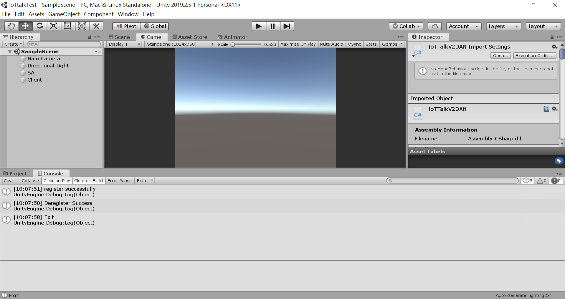 Unknown error(Debug.log) · Issue #1 · IoTtalk/Dummy_Device_IoTtalk_v2_unity · GitHub