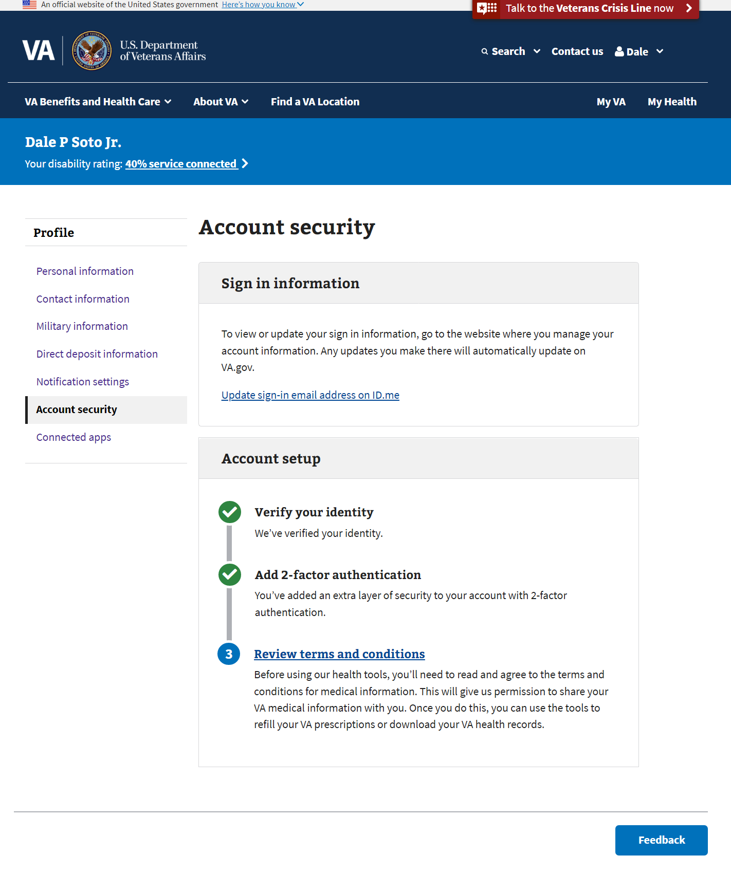 Fe Profile Account Security Update Designs To Support 508 Updates 