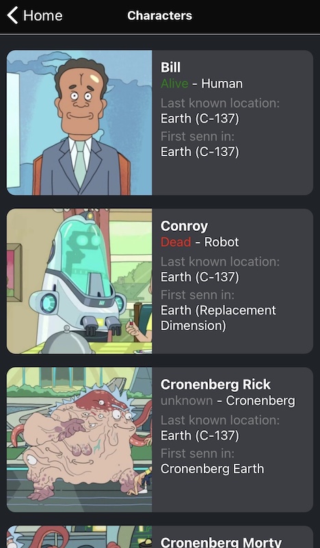 GitHub - efeakyuz/react-native-rick-and-morty