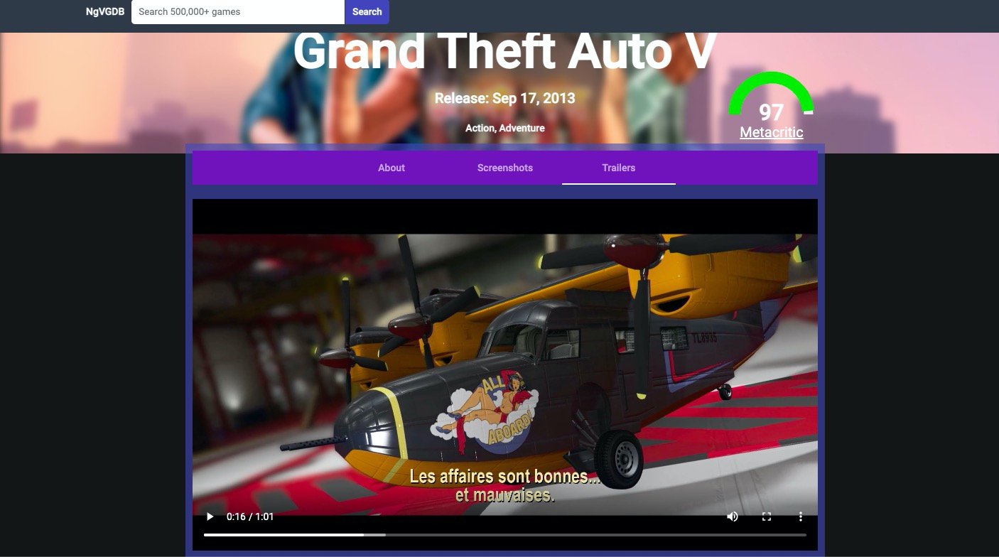 GitHub - neeru-1997/ng-video-games: A game database website using ...