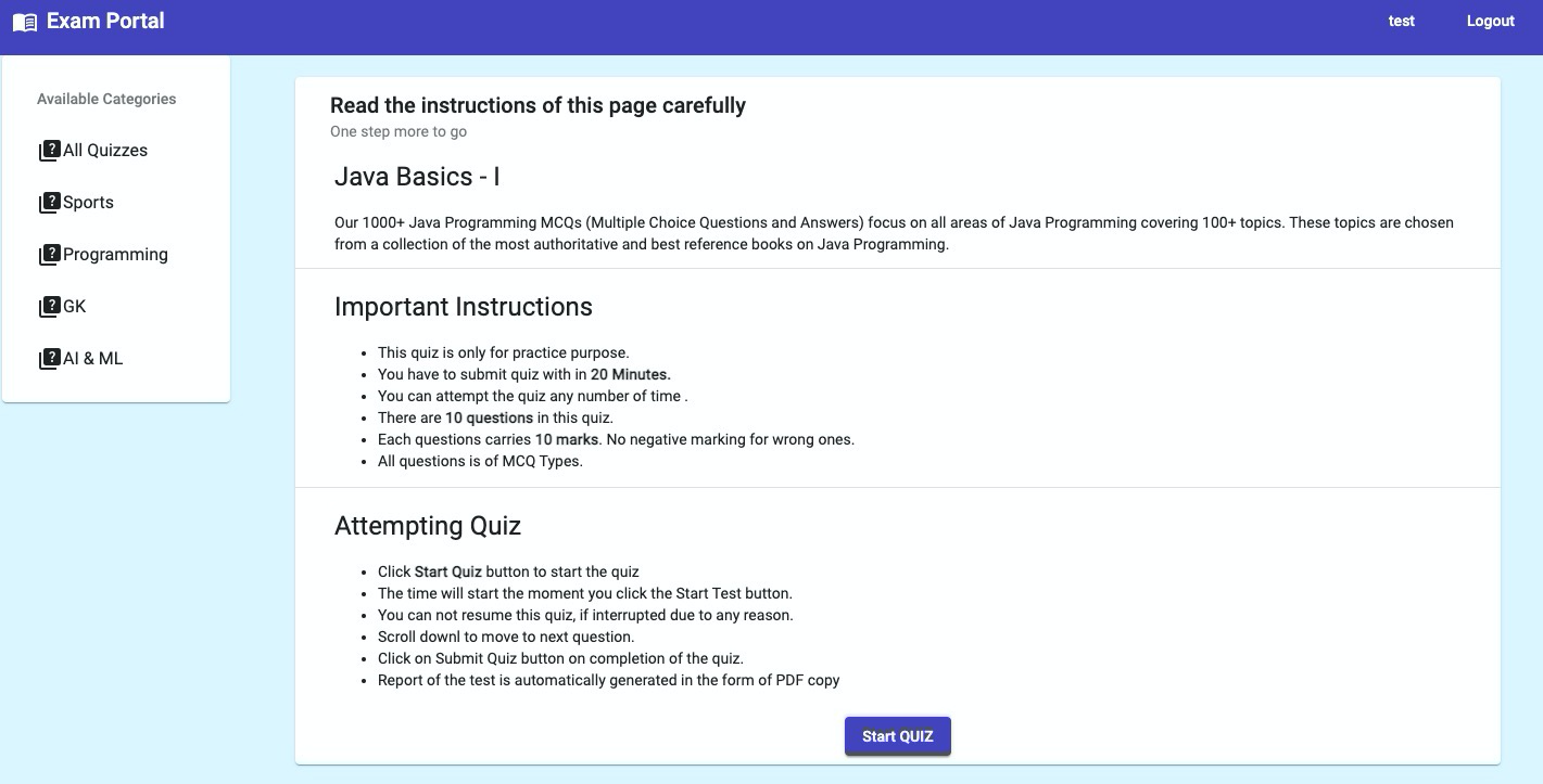 GitHub - neeru-1997/Exam-Portal-Frontend: Angular Frontend of the exam portal application.