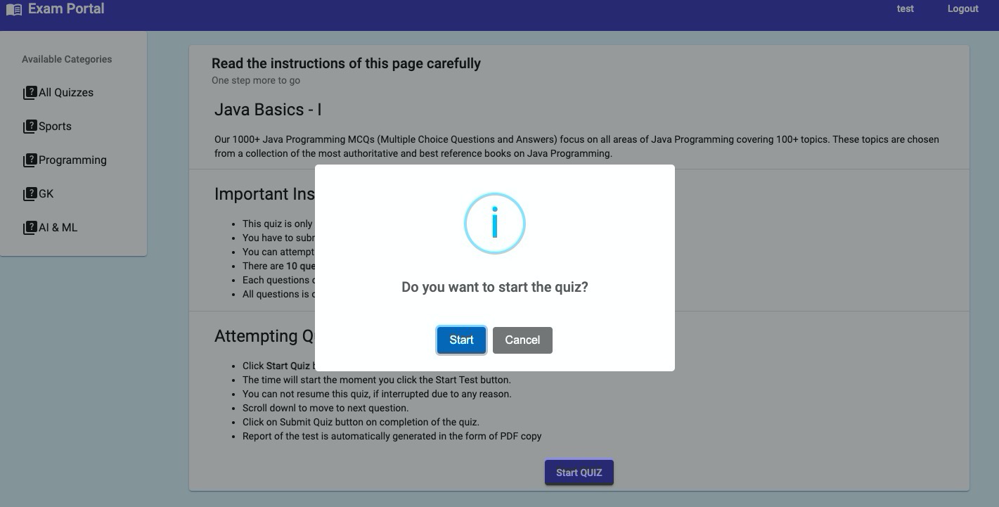 GitHub - neeru-1997/Exam-Portal-Frontend: Angular Frontend of the exam portal application.