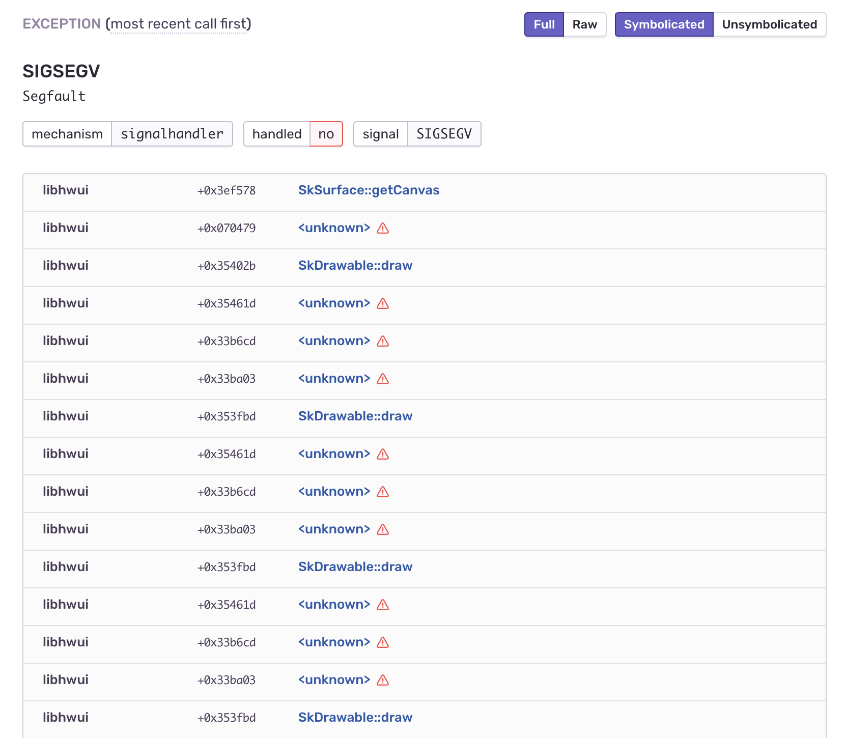 Segfault crashes not ignored even though added to ignore list. · Issue #1107 · getsentry/sentry ...