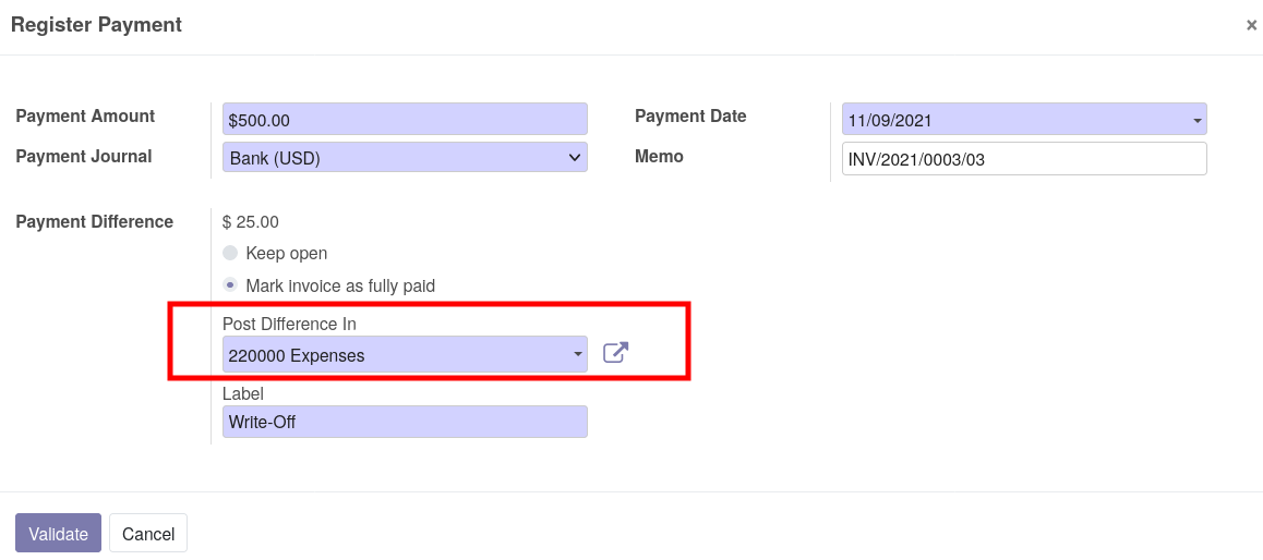 [RFC] Add configuration to mark differences when paying invoices · Issue #1035 · OCA/account ...