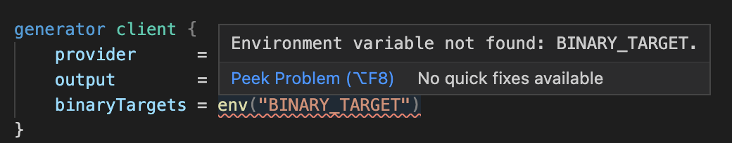 Invalid env variable detection - VSCode · Issue #718 · prisma/language-tools · GitHub