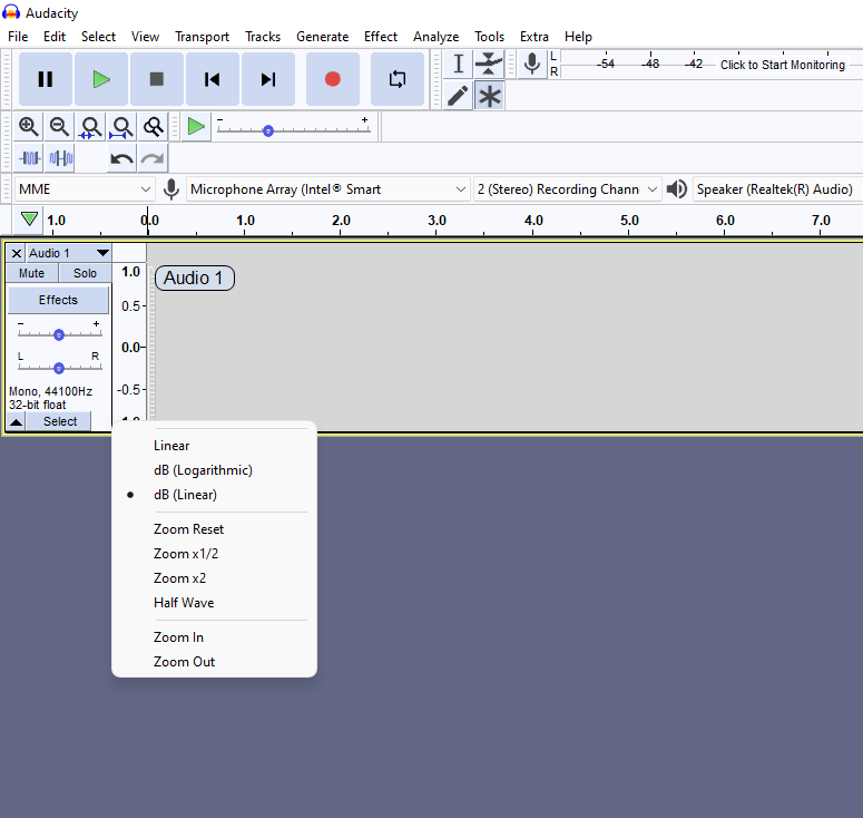 Add a linear-scale dB vertical ruler · Issue #2683 · audacity/audacity · GitHub