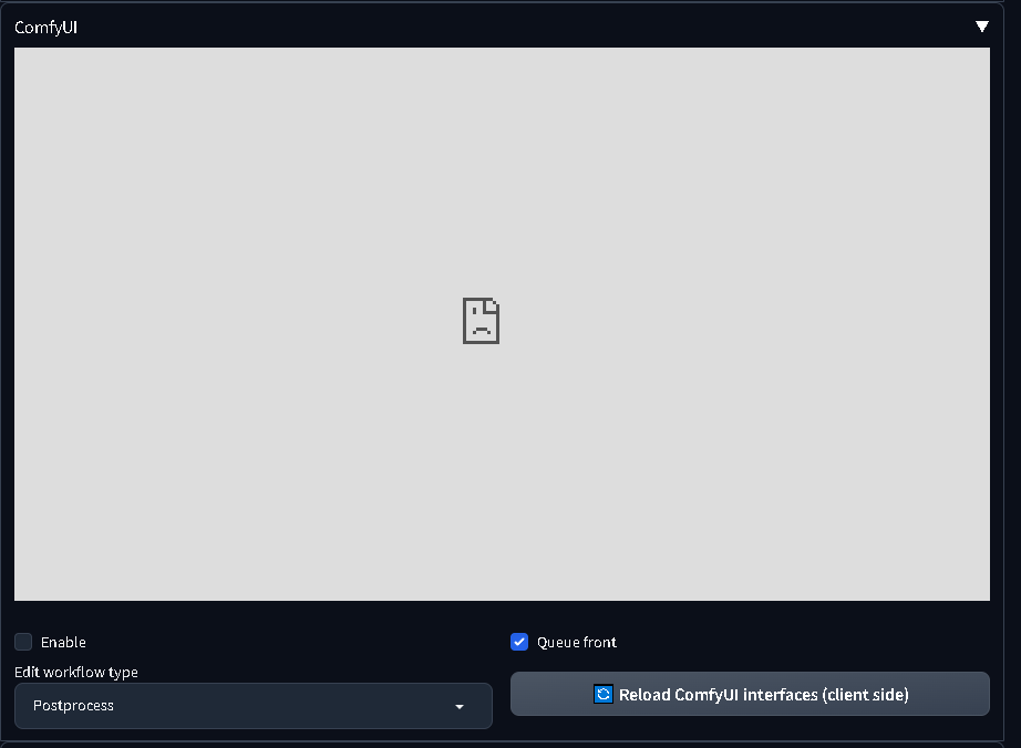 [BUG]: manual refresh is needed for comfyui iframes to load · Issue #77 · ModelSurge/sd-webui ...