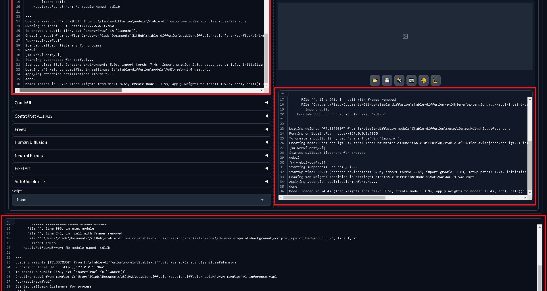 GitHub - John-WL/sd-webui-backend-console: A1111 extension to add the console in the UI.