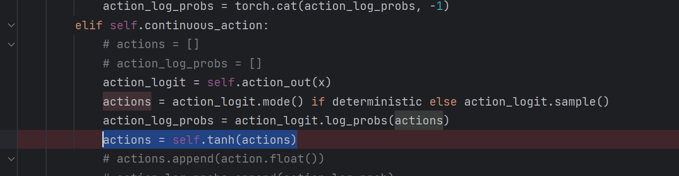 在使用连续动作空间时，输出的动作取值无法设置上下限 · Issue #9 · tinyzqh/light_mappo · GitHub