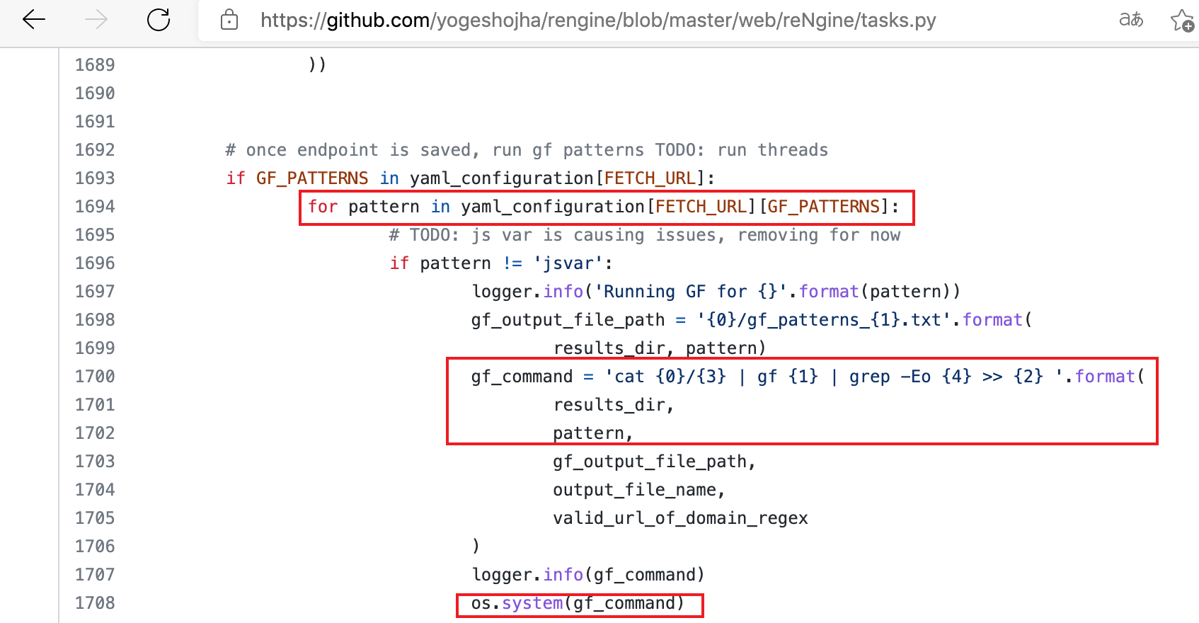 There is an OS Command Injection vulnerability in the scan engine function configuration of ...