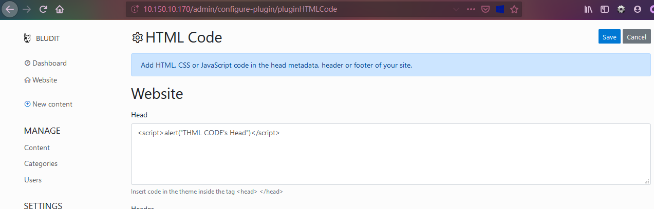 XSS vulnerability in 'HTML Code' plugin , need 'Blog X' theme to be active · Issue #1252 ...
