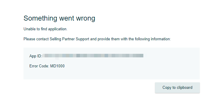 [BUG] Error Code: MD1000 - Marketplace Appstore workflow · Issue #1916 · amzn/selling-partner ...