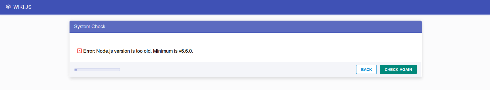 Node.js version is too old. Minimum is v6.6.0 while installing wiki.js · Issue #336 · requarks ...