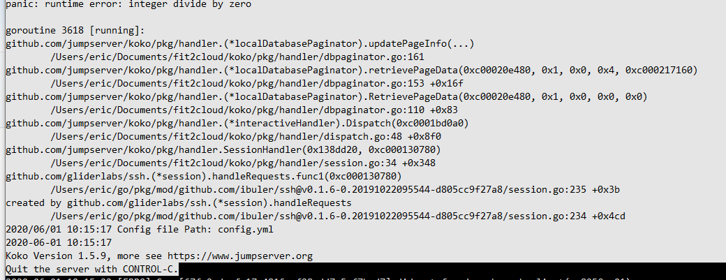 koko runtime error: integer divide by zero · Issue #4056 · jumpserver/jumpserver · GitHub