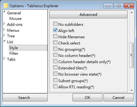 Right key next - "Align left" option · Issue #279 · tablacus/TablacusExplorerAddons · GitHub