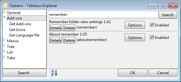 Add-on search box problems · Issue #521 · tablacus/TablacusExplorer · GitHub