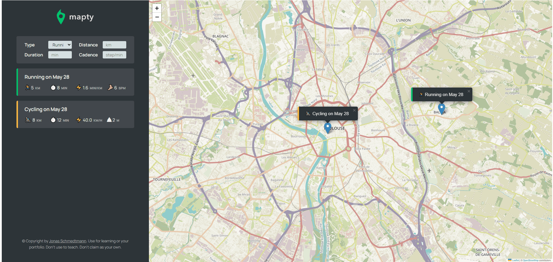 GitHub - davidnhn/Mapty-GeolocationApp