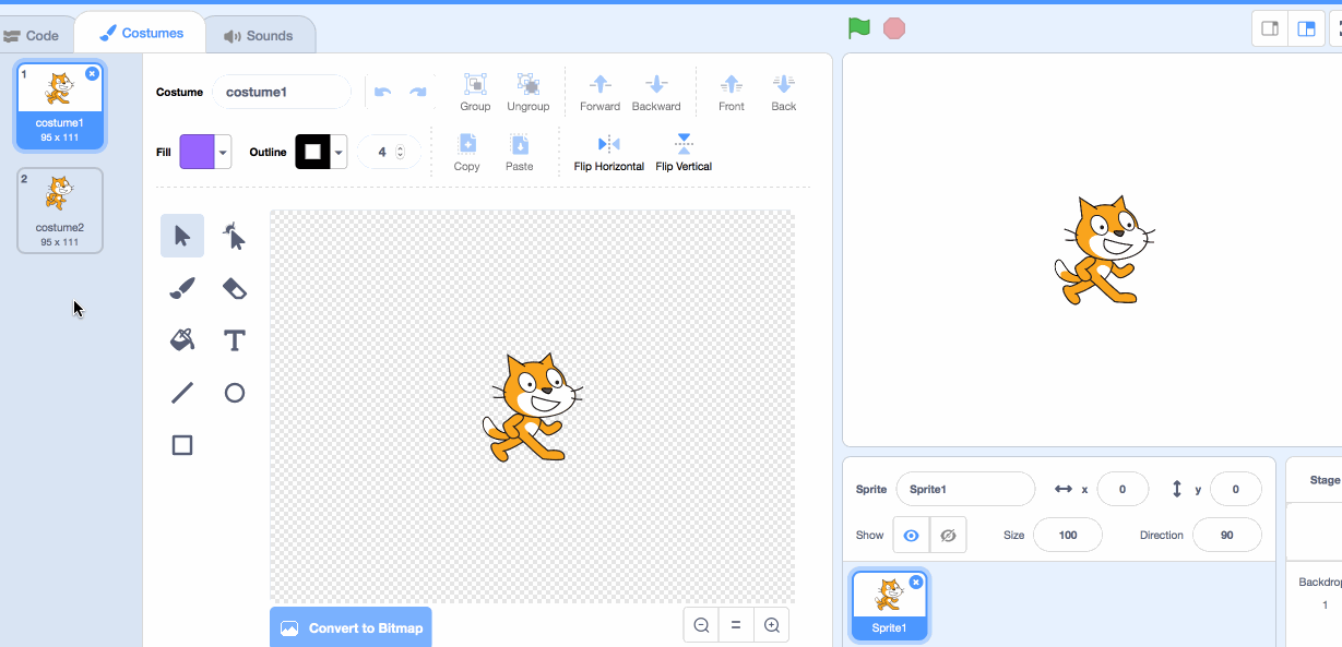 Dragging a Costume/BG/Sound/Sprite Tile by the text highlights other UI elements · Issue #2489 ...