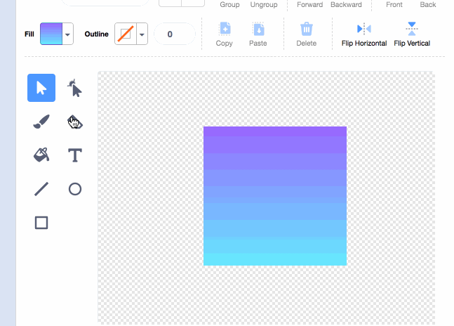 Swapping colors in the gradient tool breaks on compound paths · Issue ...