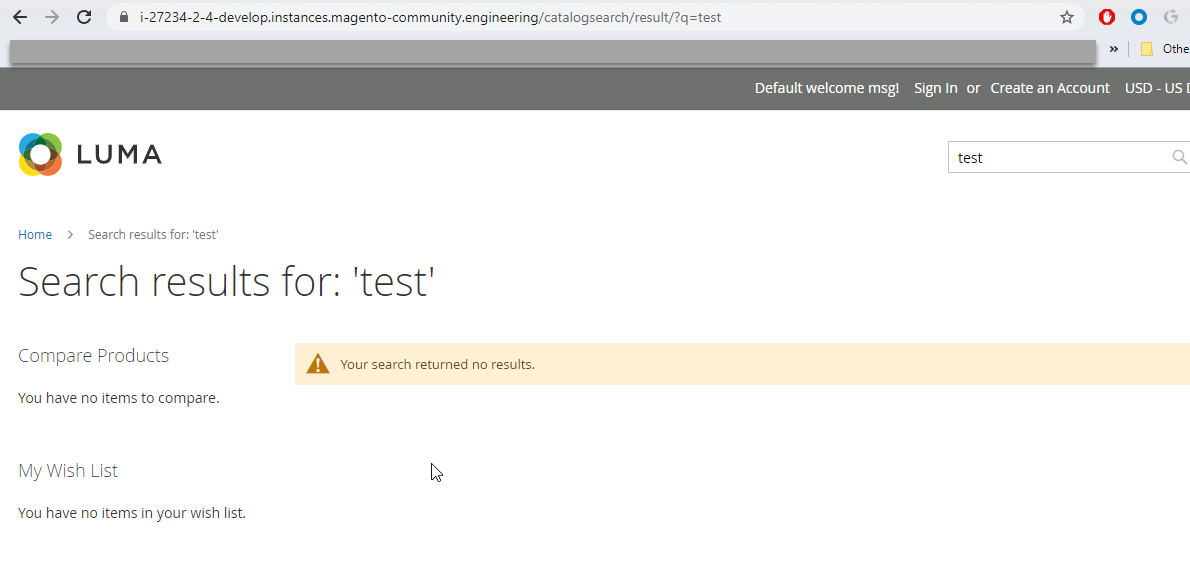 GitHub test instances have a broken search · Issue #27234 · magento ...