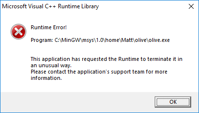 Visual C++ crash on Windows · Issue #39 · olive-editor/olive · GitHub