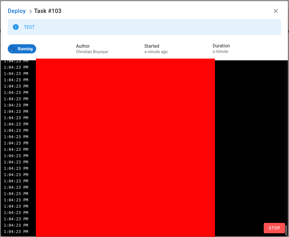 Console is stuck in "Running" state · Issue #870 · semaphoreui/semaphore · GitHub