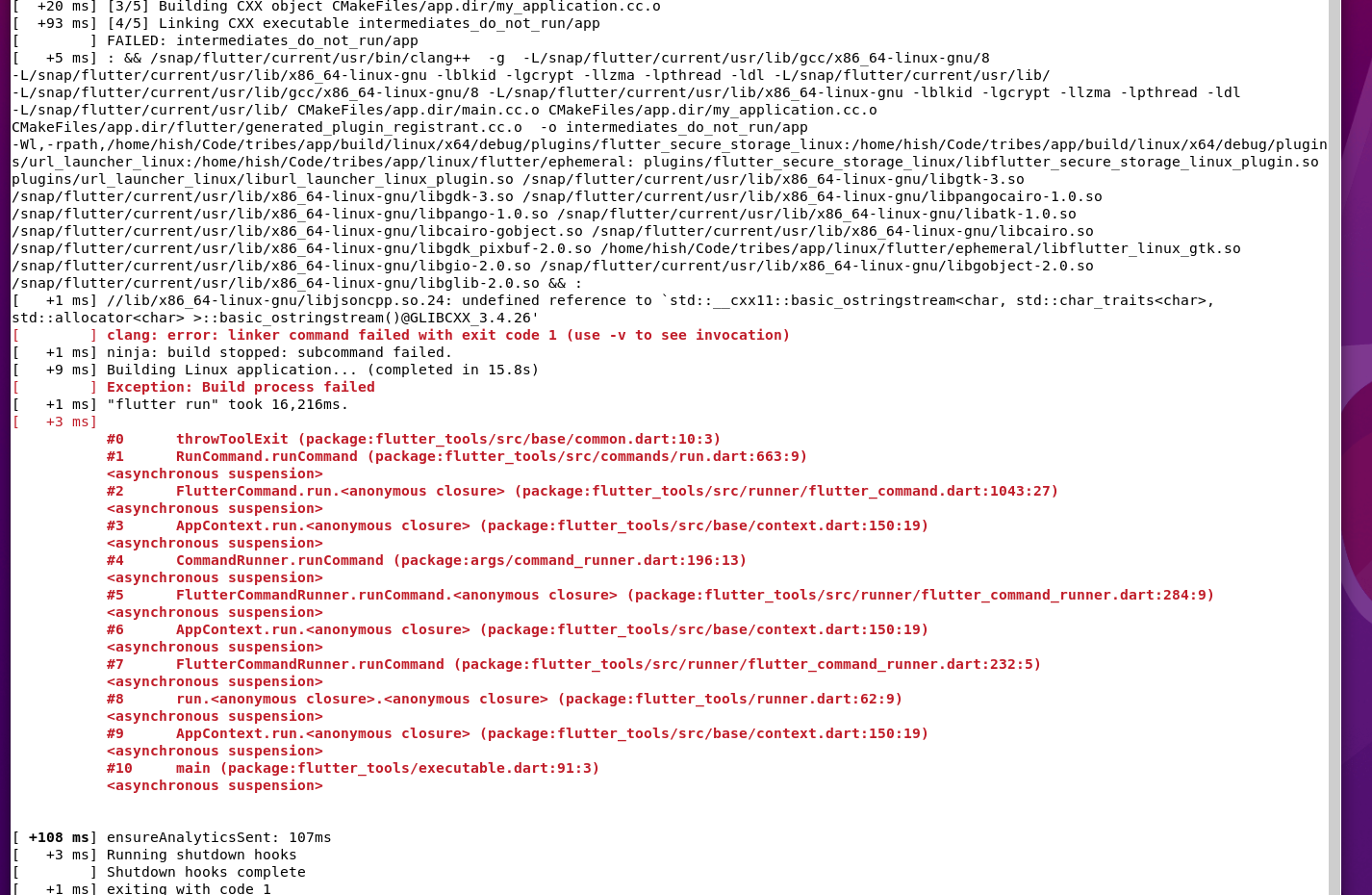 Linux Appears To Be Broken On 5 0 0 Beta 5 Branch · Issue 305 · Mogol Flutter Secure Storage