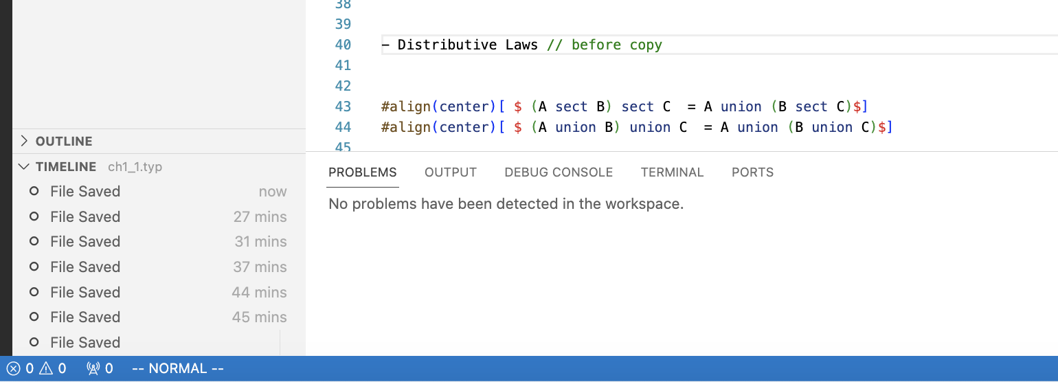 Copy lines when insert-mode, after that, became normal mode · Issue #2311 · typst/typst · GitHub
