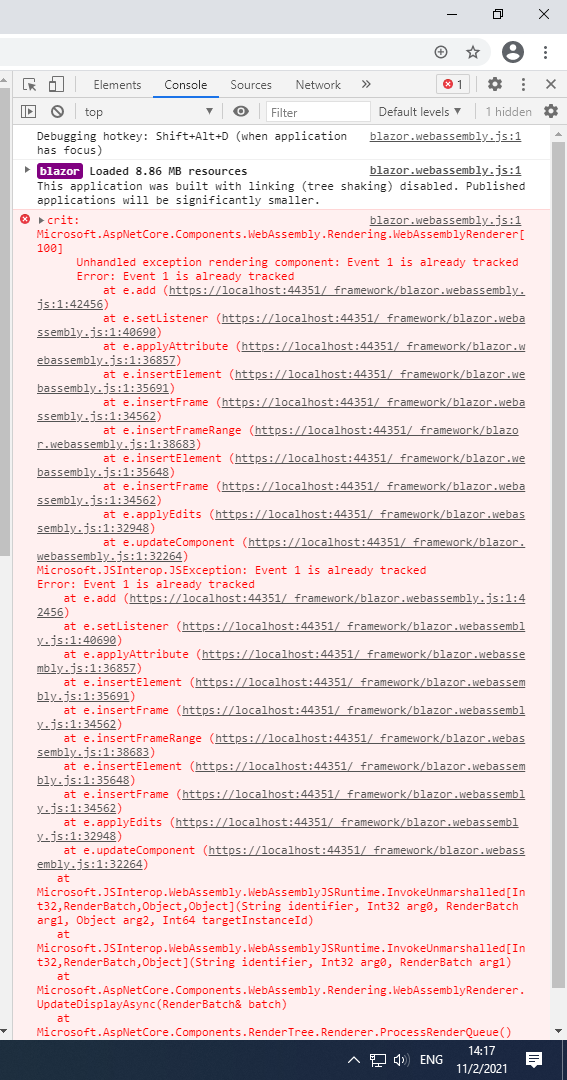 Textedit Focusasync Event Is Already Tracked Exception · Issue 1823 · Megabitblazorise · Github