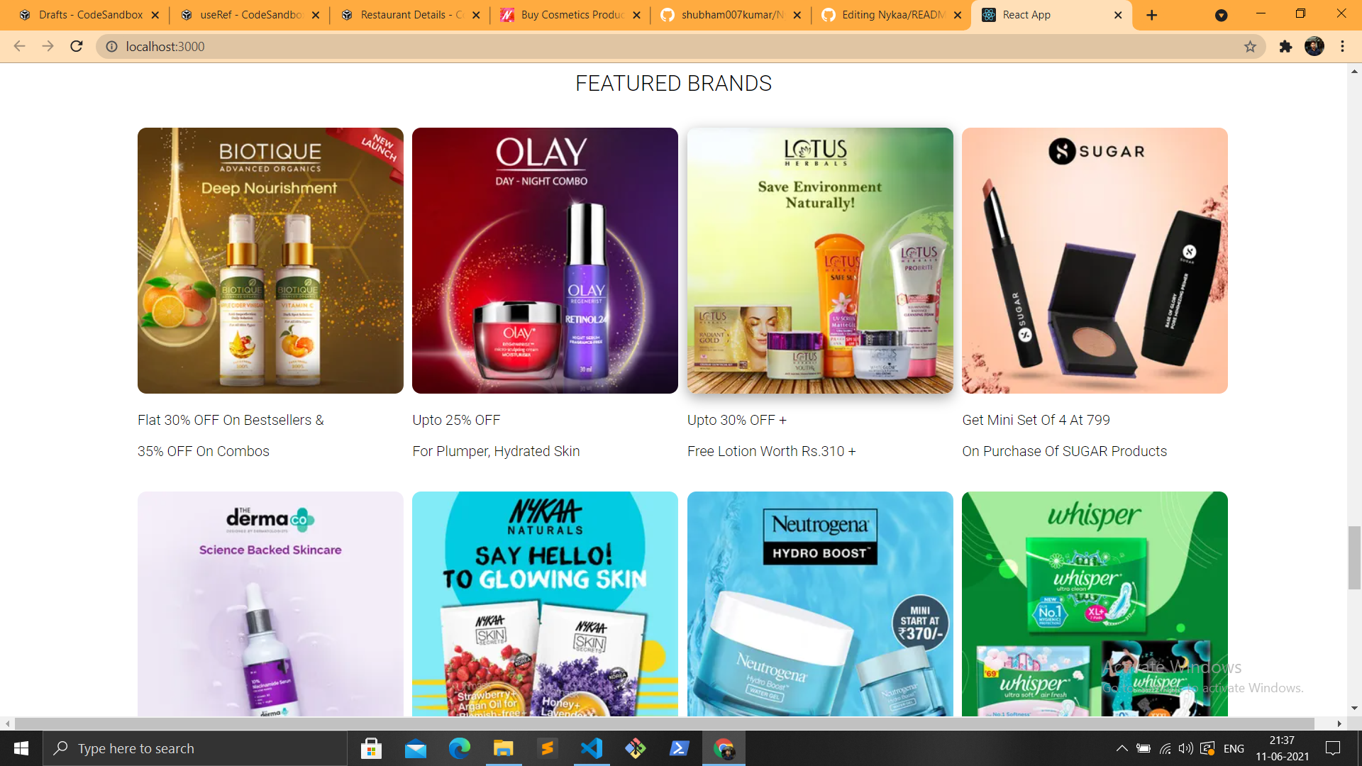 nykaa - Codesandbox