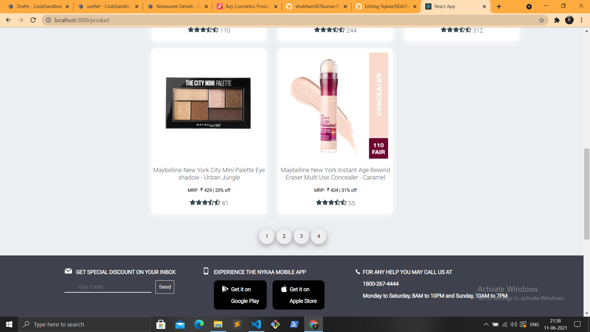 nykaa - Codesandbox