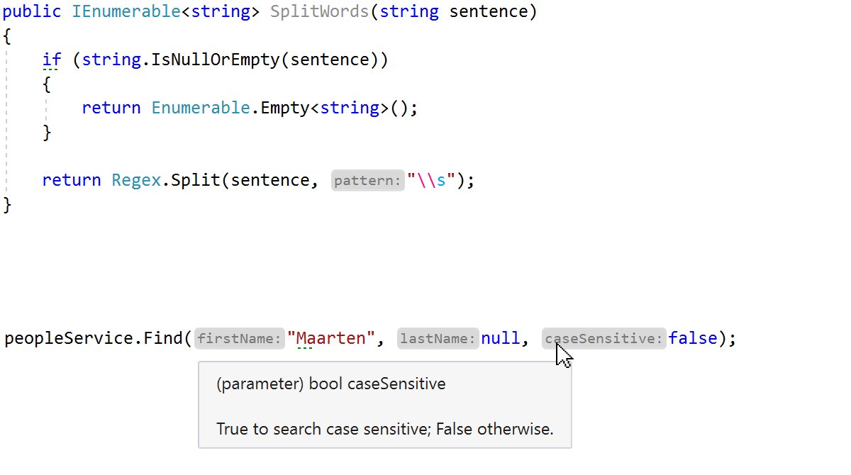 Parameter Hint · Issue #2206 · github/VisualStudio · GitHub