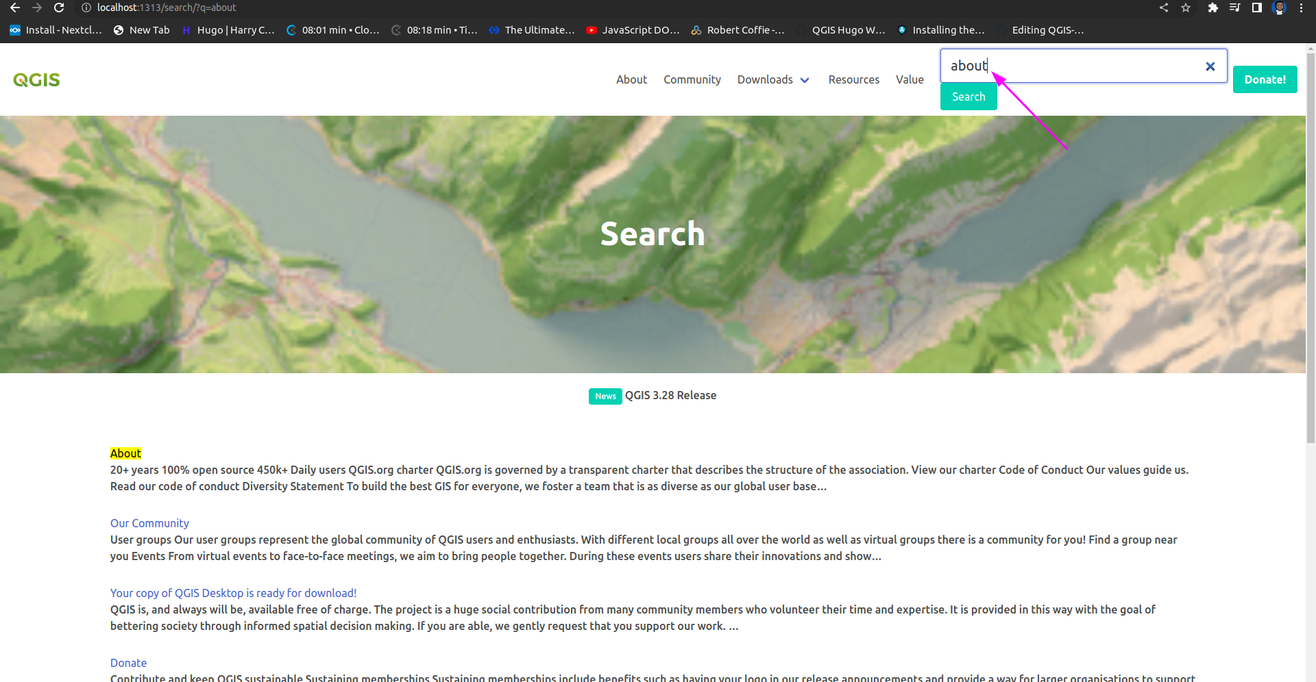Implement search functionality · Issue #35 · qgis/QGIS-Hugo · GitHub
