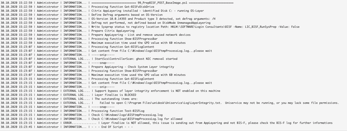 Citrix AppLayering - Layer Finalize will be run in OS Layer · Issue #292 · EUCweb/BIS-F · GitHub