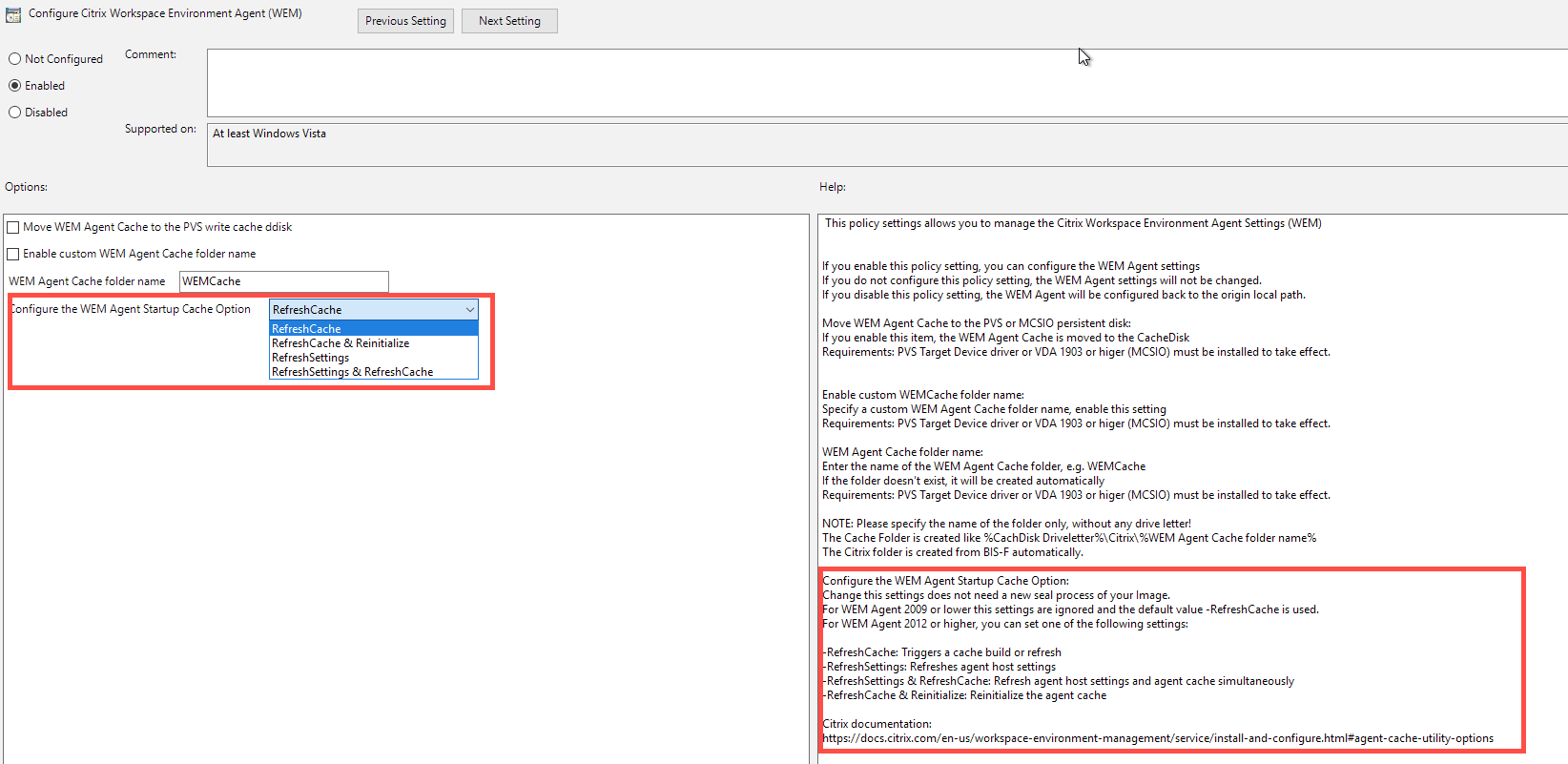 ADMX: WEM Agent 2012 Cache startup options · Issue #304 · EUCweb/BIS-F · GitHub