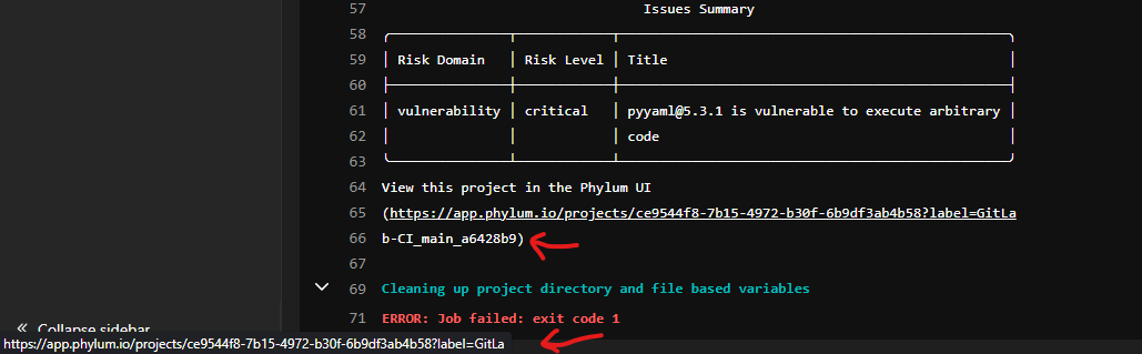 Clipped Phylum Ui Url · Issue 140 · Phylum Devphylum Ci · Github