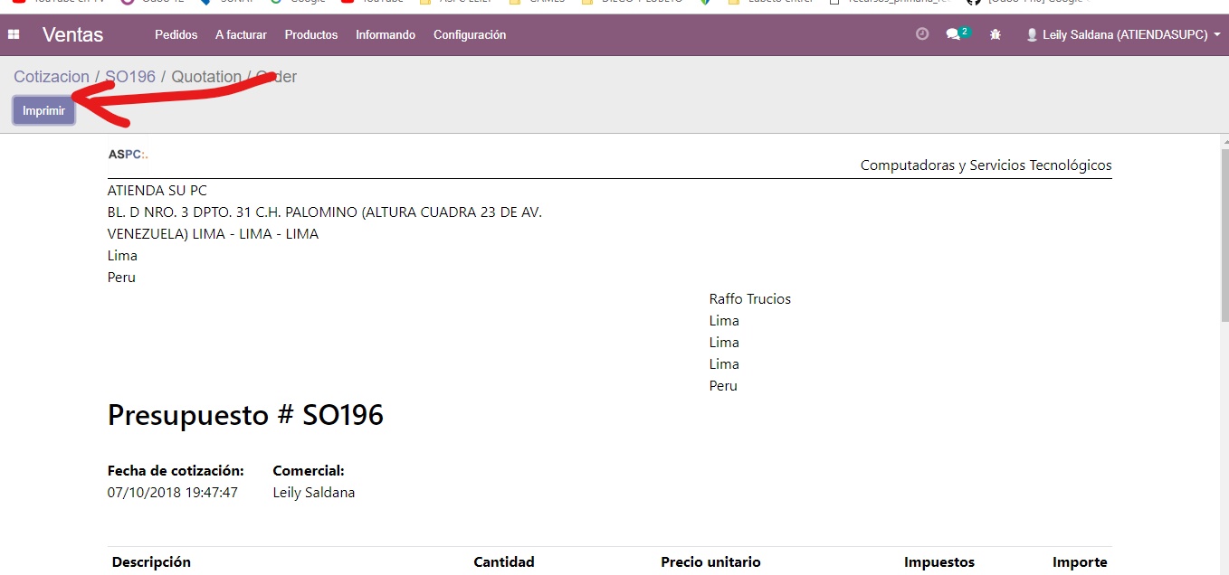 Does Not Print From html To Pdf Quotation And All Documents Odoo 12 