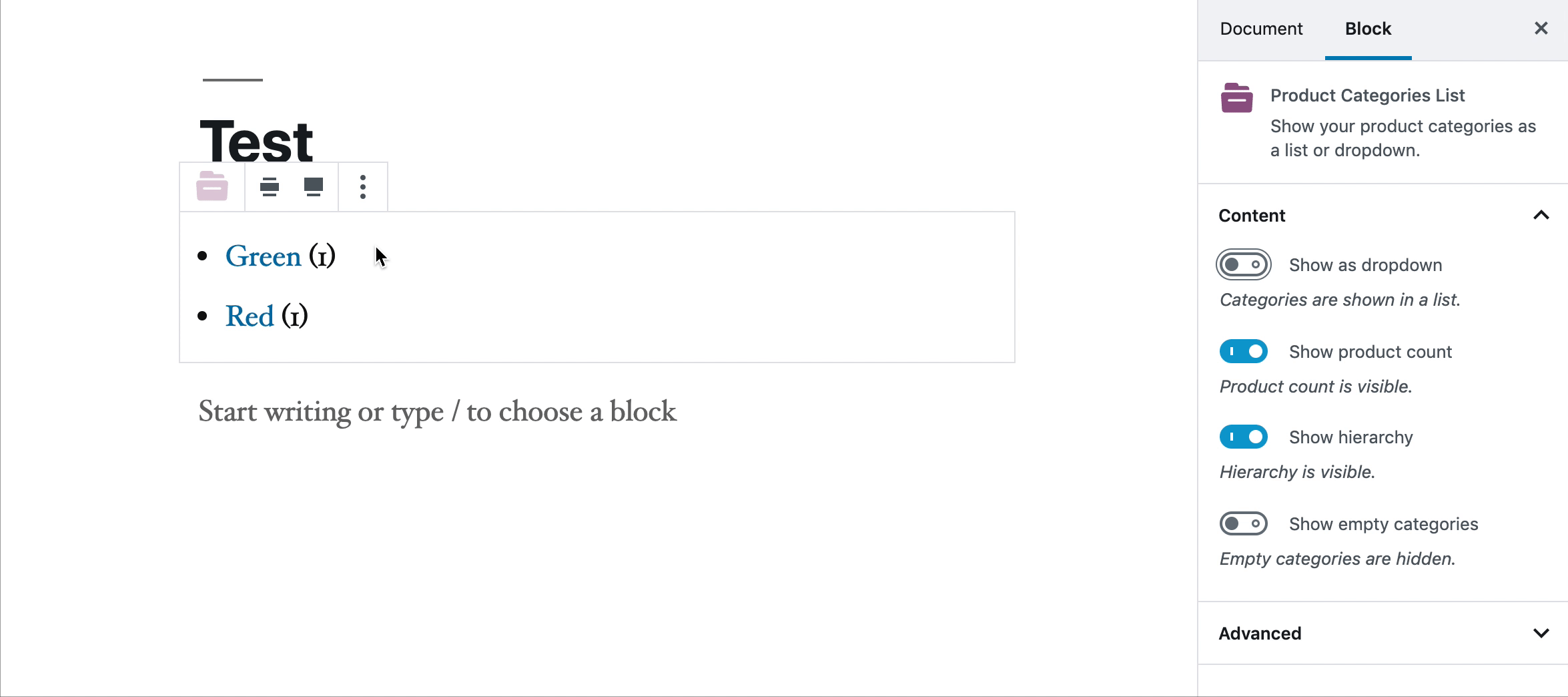 Change button toggle style for Product Categories List block · Issue ...