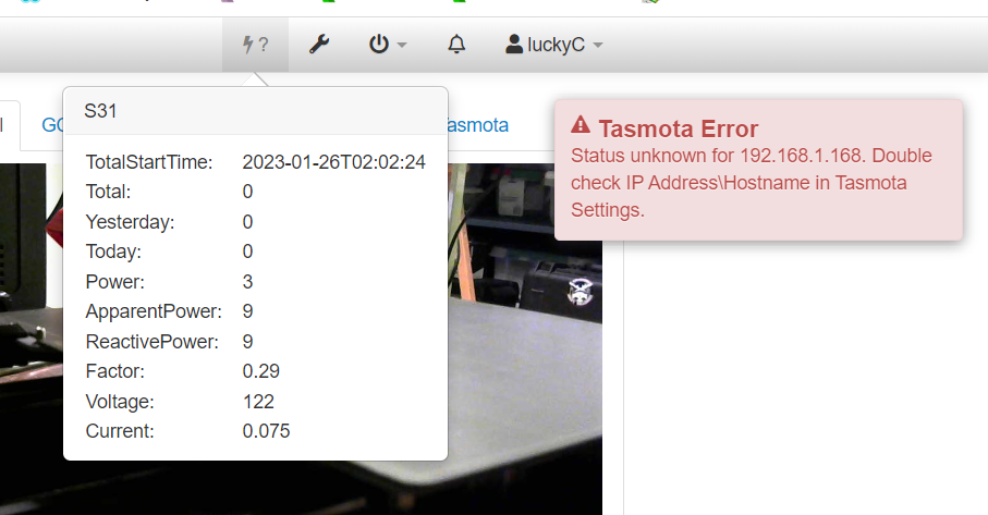 S31 Sonoff plug (Tasmota Error... status unknown for the IP) · Issue #193 · jneilliii/OctoPrint ...