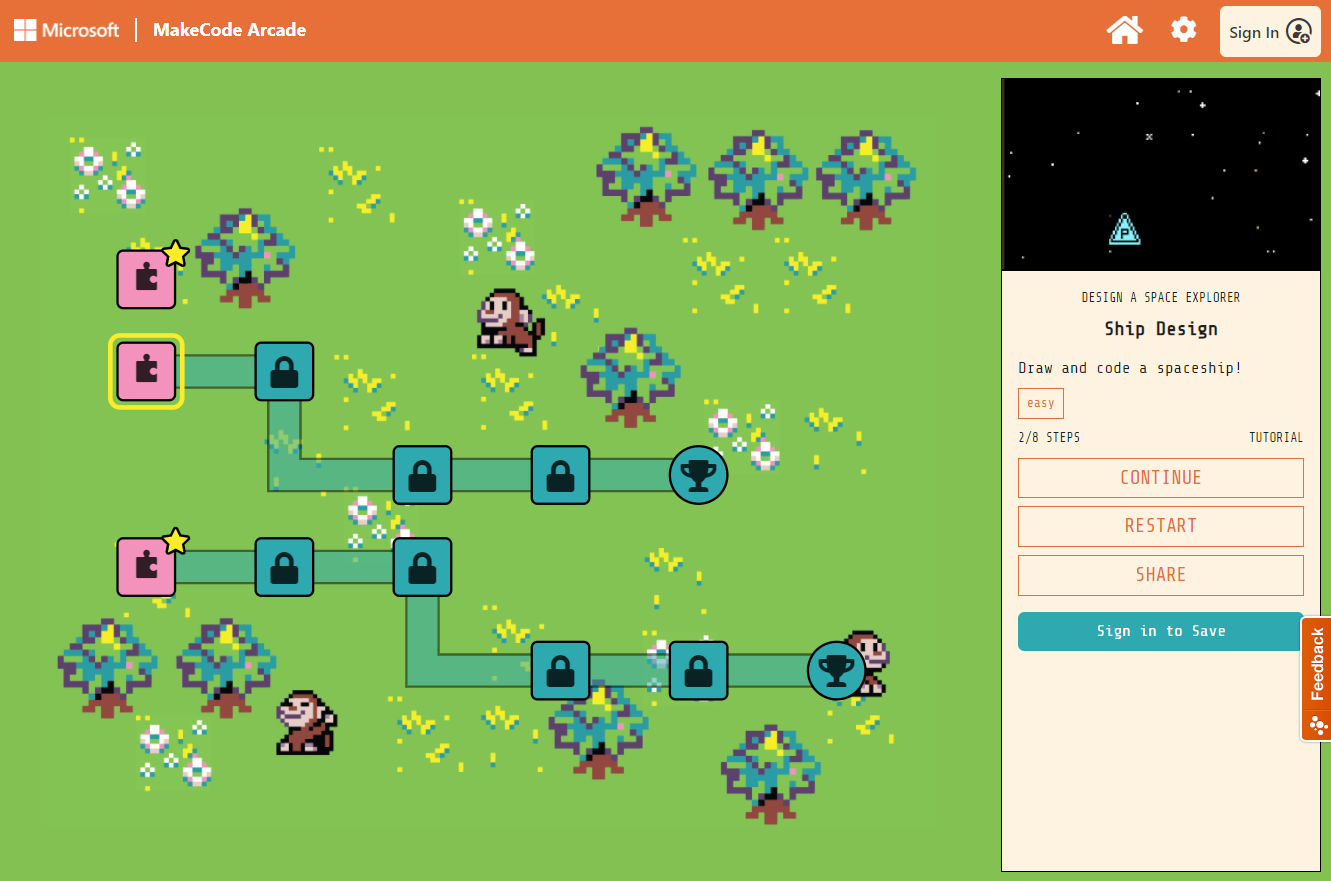 High contrast mode for the skill map · Issue #4511 · microsoft/pxt-arcade · GitHub