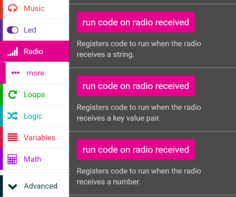 Toolbox snippets for radio received are unclear · Issue #2900 · microsoft/pxt-microbit · GitHub