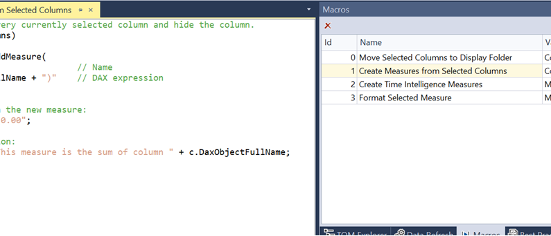 Can't run macros from context menu · Issue #581 · TabularEditor ...