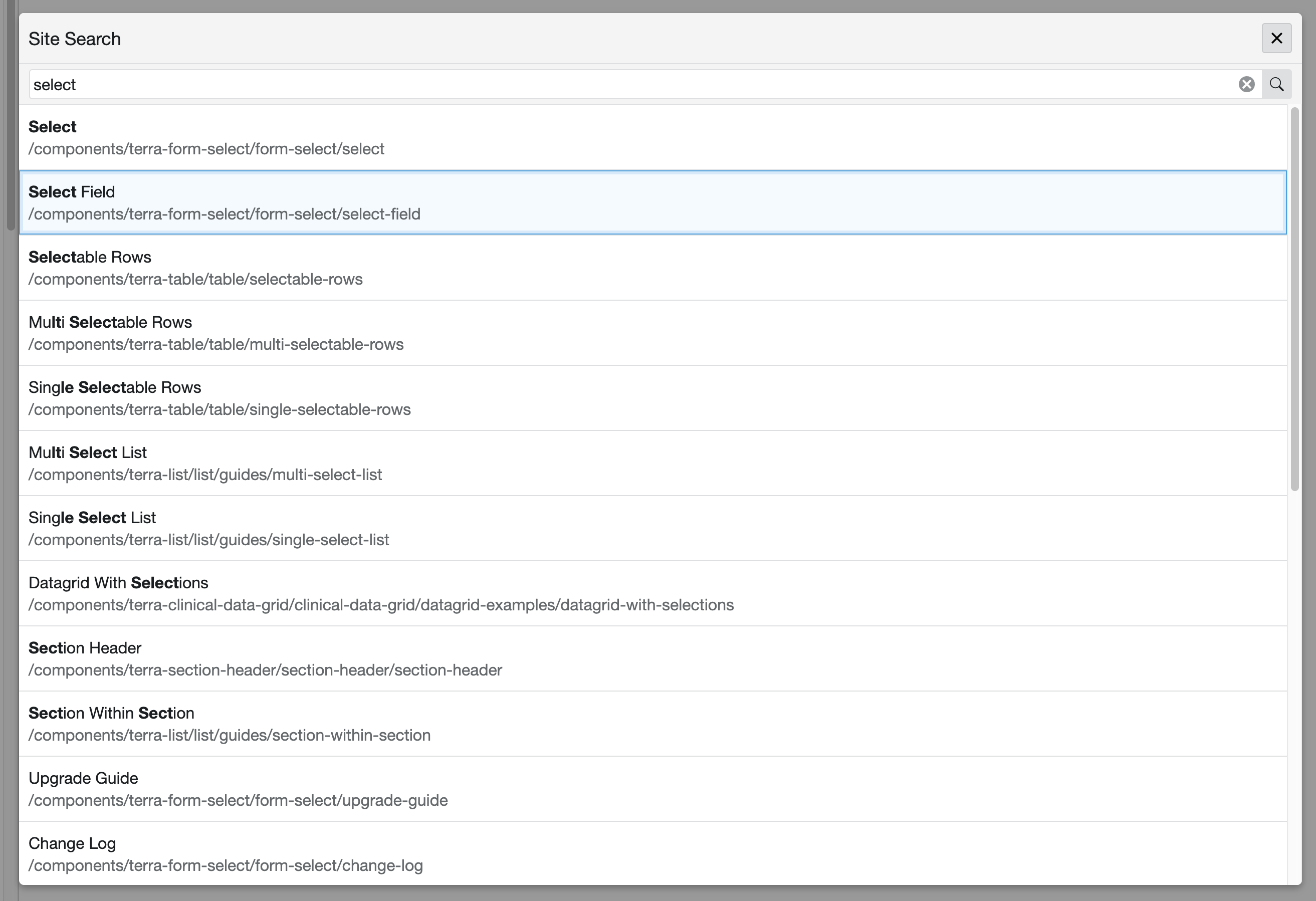 v6 Site Search Keyboard A11y · Issue #178 · cerner/terra-dev-site · GitHub