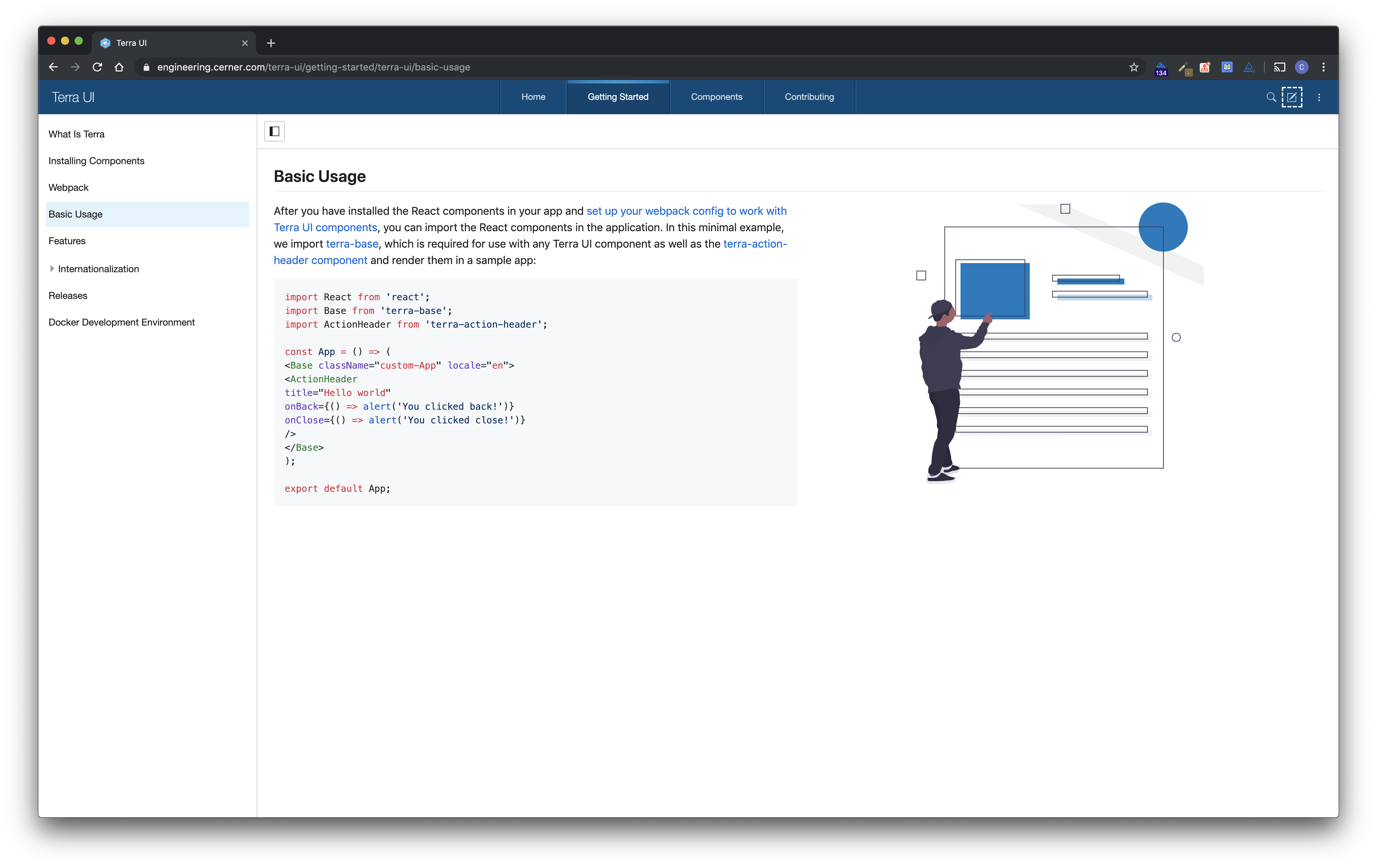 basic usage example format rendering improperly · Issue #215 · cerner/terra-ui · GitHub