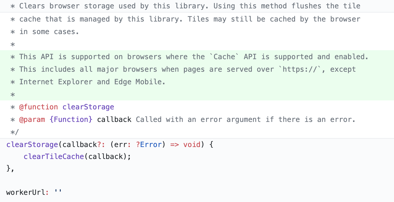 [docs] clarify browser compatibility for clearStorage api · Issue #8541 ...