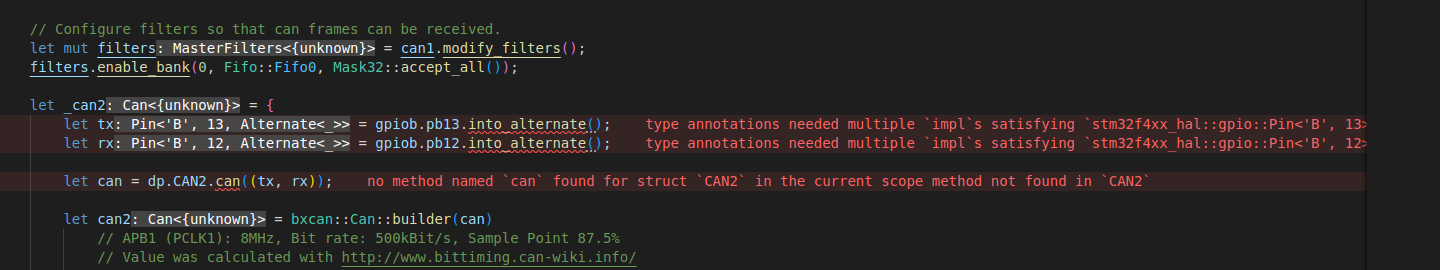Issue With Creating New Instance Of Can For Stm32f429 Discovery Board · Issue 558 · Stm32 Rs